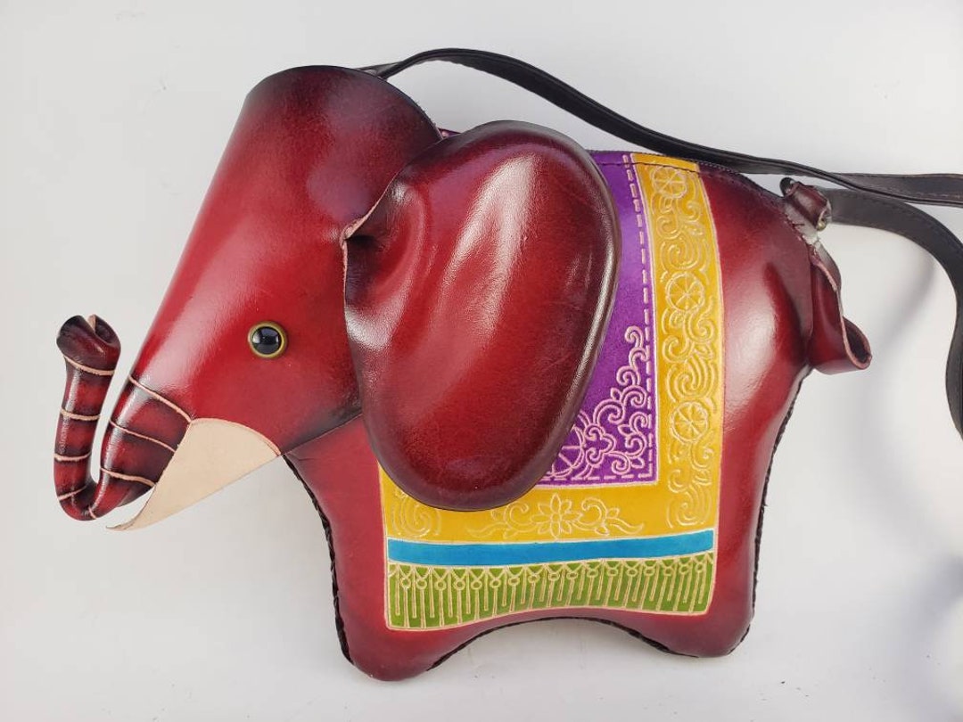 Handmade Genuine Leather 3D Elephant Purse / Crossbody - Etsy