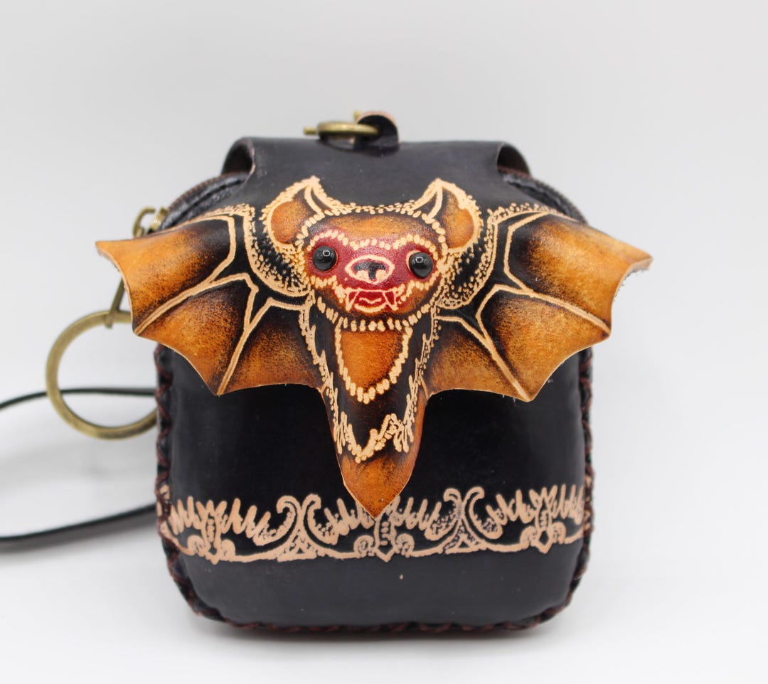 Handmade Leather Bat Coin Purse: Gothic Halloween Wallet - Etsy