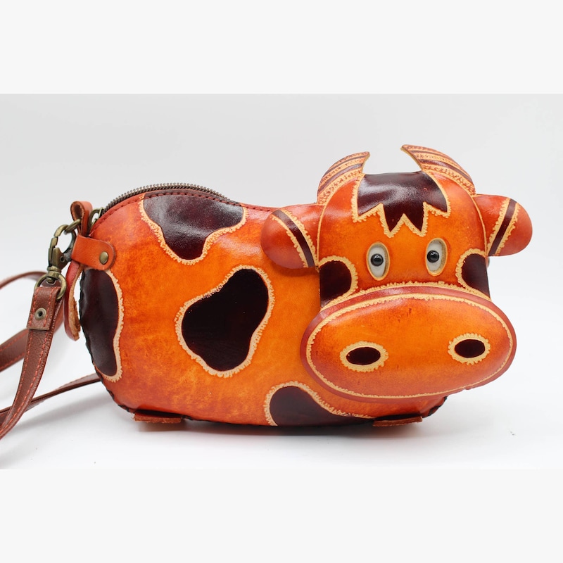 Cow Print Purse - Etsy