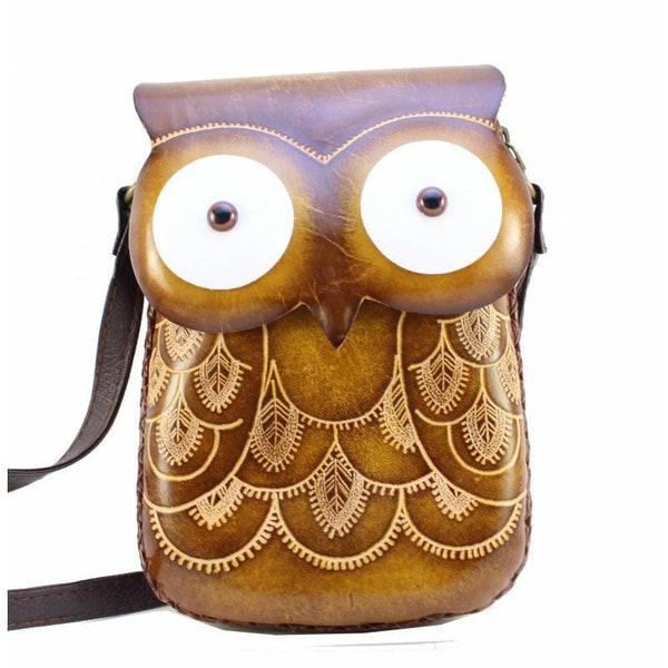 Leather Owl Purse - Etsy