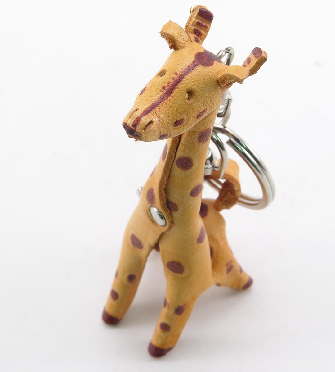 Genuine Handmade Leather Giraffe Key Chain Genuine Leather Cute Small ...