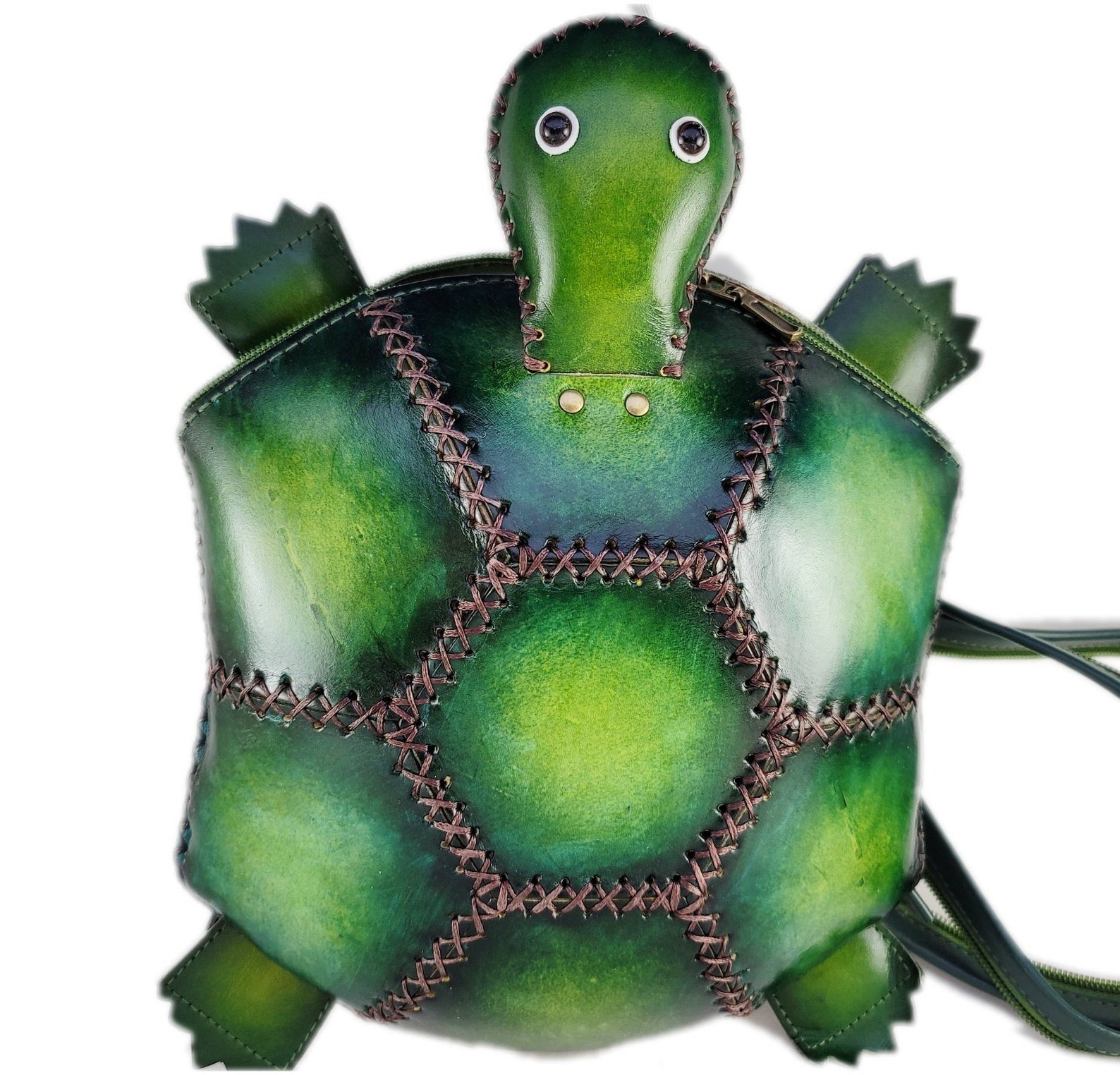 Genuine Leather Handmade Turtle Backpack - Etsy