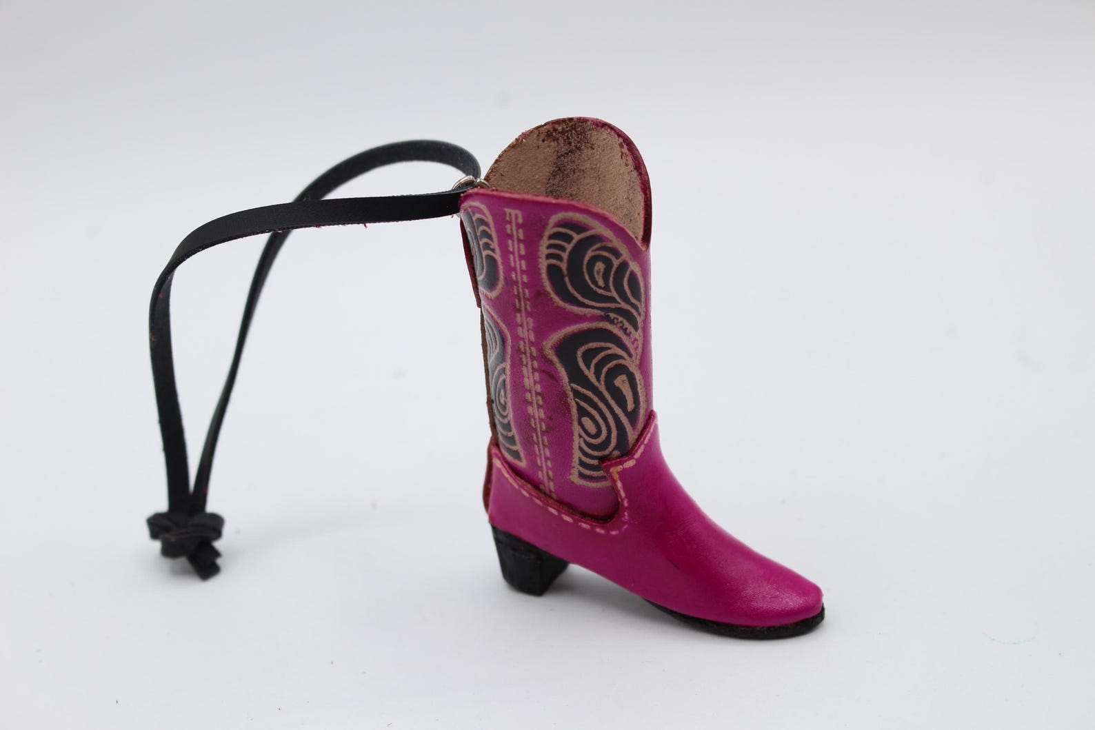 Genuine Handmade Leather Cowboy Boot Ornament - Etsy