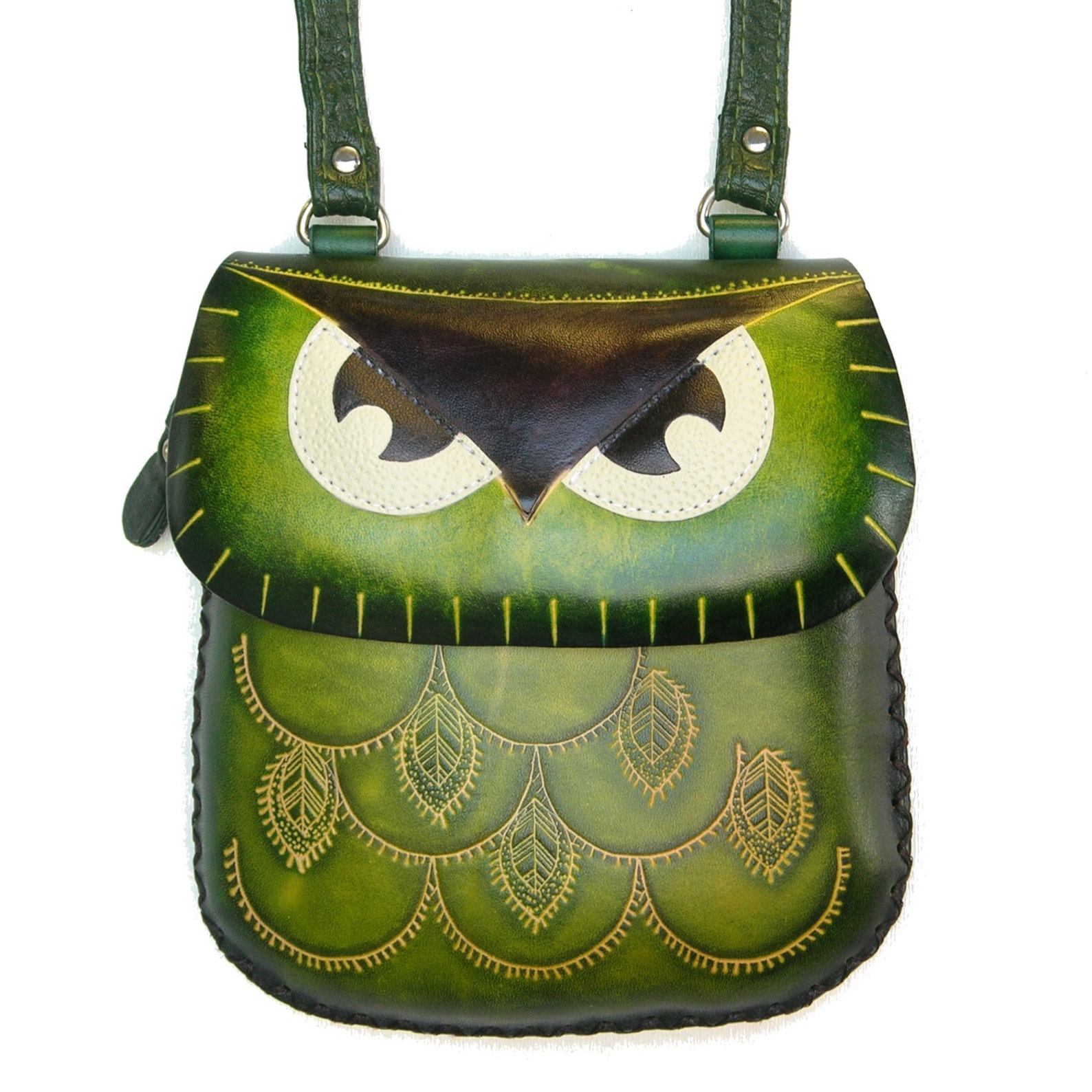 Genuine Leather Owl Pouch Purse Owl Cross Body Bag Owl - Etsy