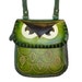 Genuine Leather Owl Pouch Purse Owl Cross Body Bag Owl Handbag Angry ...