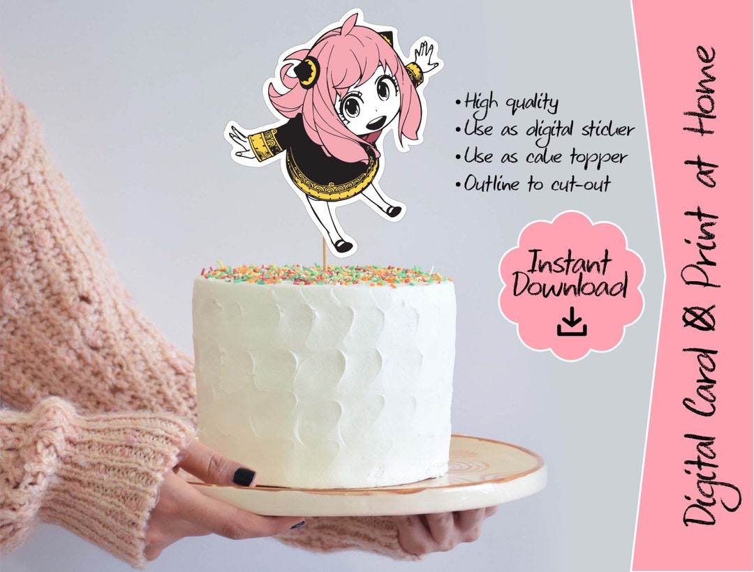 Printable Anime Card | Digital Sticker | Digital Card | Printable Card ...