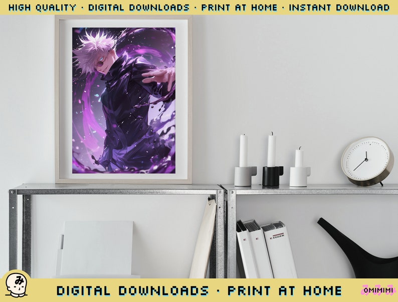 Anime Gojo, Anime Poster, High Quality, Digital Download, Instant ...