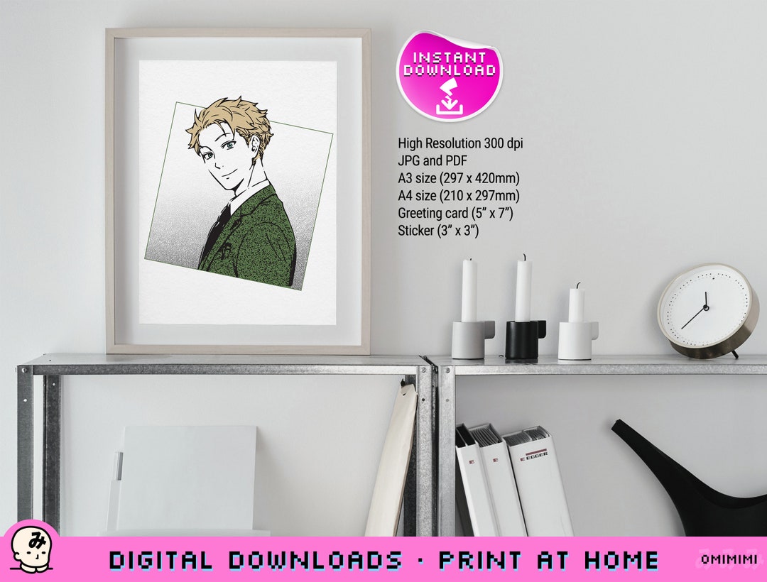 Anime Digital Art | Loid Forger Print | High-res 300dpi | Instant ...