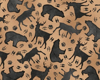 Wildlife fabric | Etsy