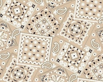 Tan Bandana Fabric - Etsy