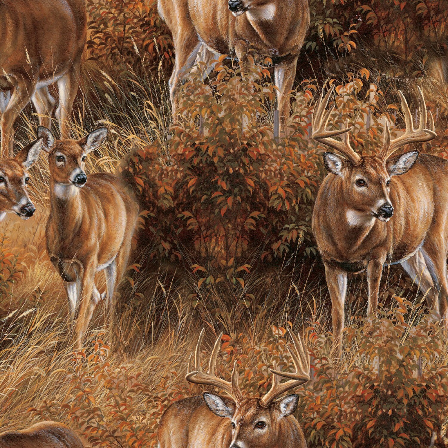 Deer Fabric Wild Wings Field Day Antlers Fabric From Springs Creative ...