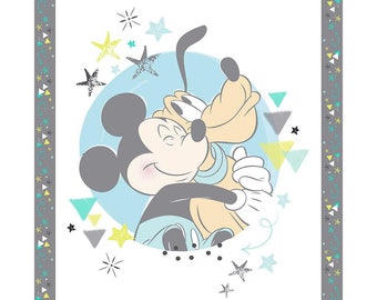 Mickey Mouse Fabric Panel - Etsy