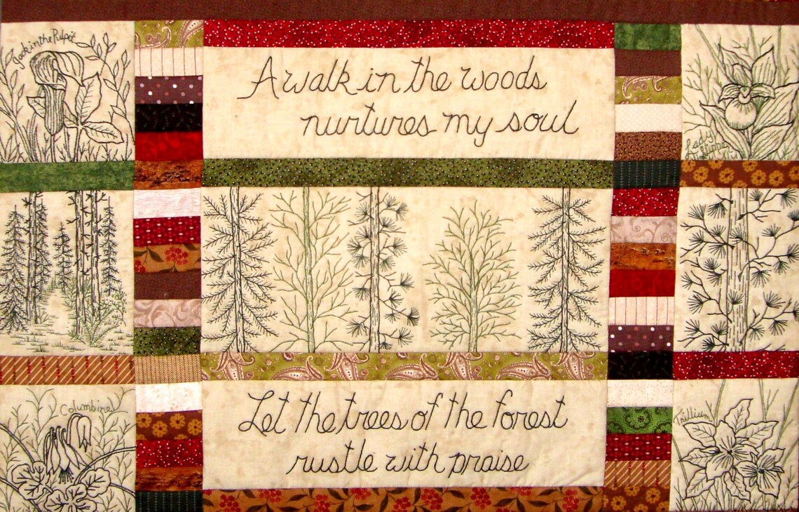 Woodland Walk in Earth Tones Quilt Pattern 12 Hand - Etsy