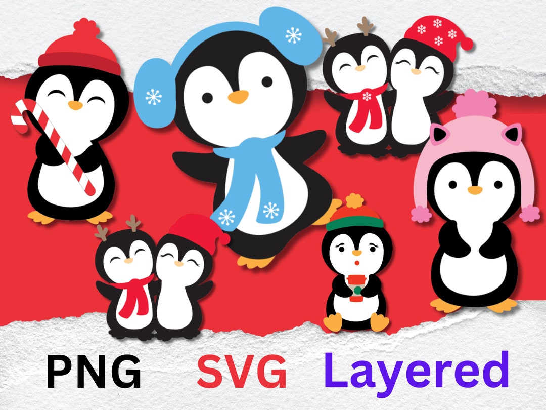 Penguin Christmas SVG | Christmas SVG | Cute Christmas Clipart ...