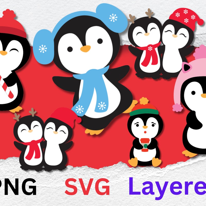 Penguin Svg - Etsy
