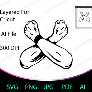 Cross Arms SVG | Arms Crossed Gesture | Silhouette Cameo | Cricut ...