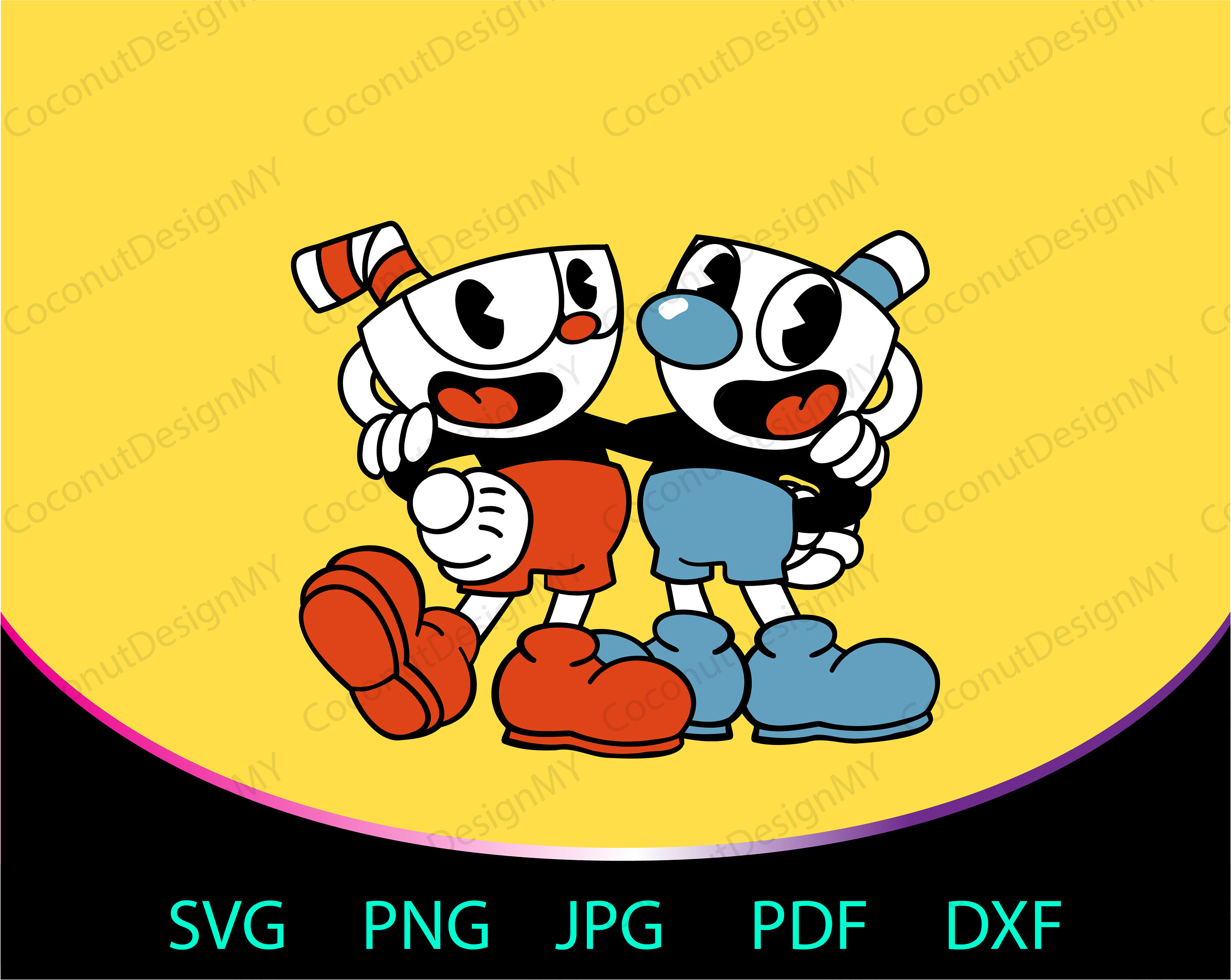 Cuphead SVG, Cup Head SVG, Cartoon SVG, Jpg, Png, Pdf, Clip Art, for ...