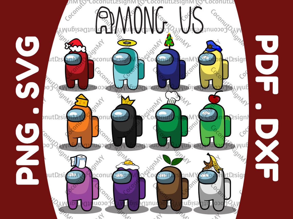 Among Us Vector, Among Us Hat Among Us Color Svg, Among Us Layered Svg ...