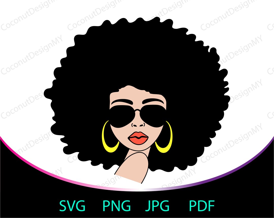 Afro Woman SVG, Afro Girl Svg, Afro Queen Svg, Afro Lady Svg, Curly ...
