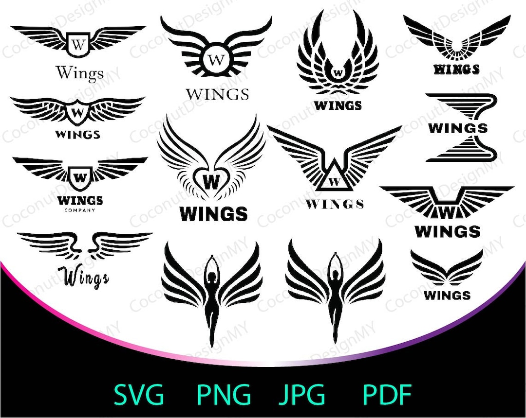 14 Wings SVG Bundle Svg Files for Cricut Angel Wings SVG Wings Png ...