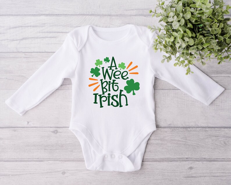 A Wee Bit Irish Baby ONESIES® Brand Bodysuit - St. Patrick's Day Baby ...