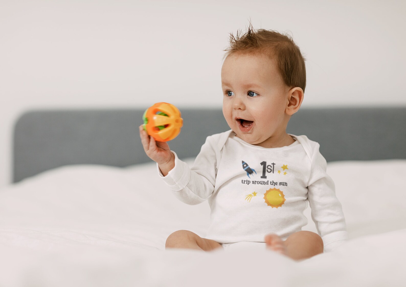 First Trip Around the Sun - First Birthday Baby ONESIES® Brand Bodysuit ...