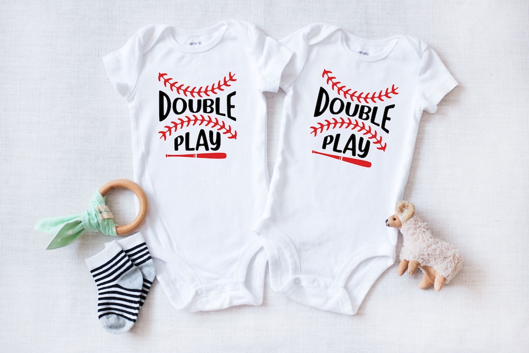 Double Play Baby ONESIES® Bodysuit - Cute Twins Baby Announcement ...