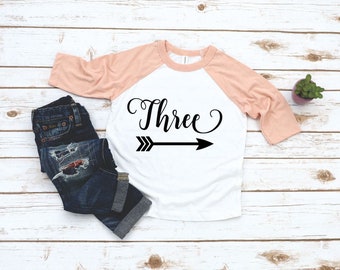 3rd Birthday Shirt, Girl, 3rd Birthday Tshirts, Three Year Old Birthday Girl Shirt, 3 Year Old ...