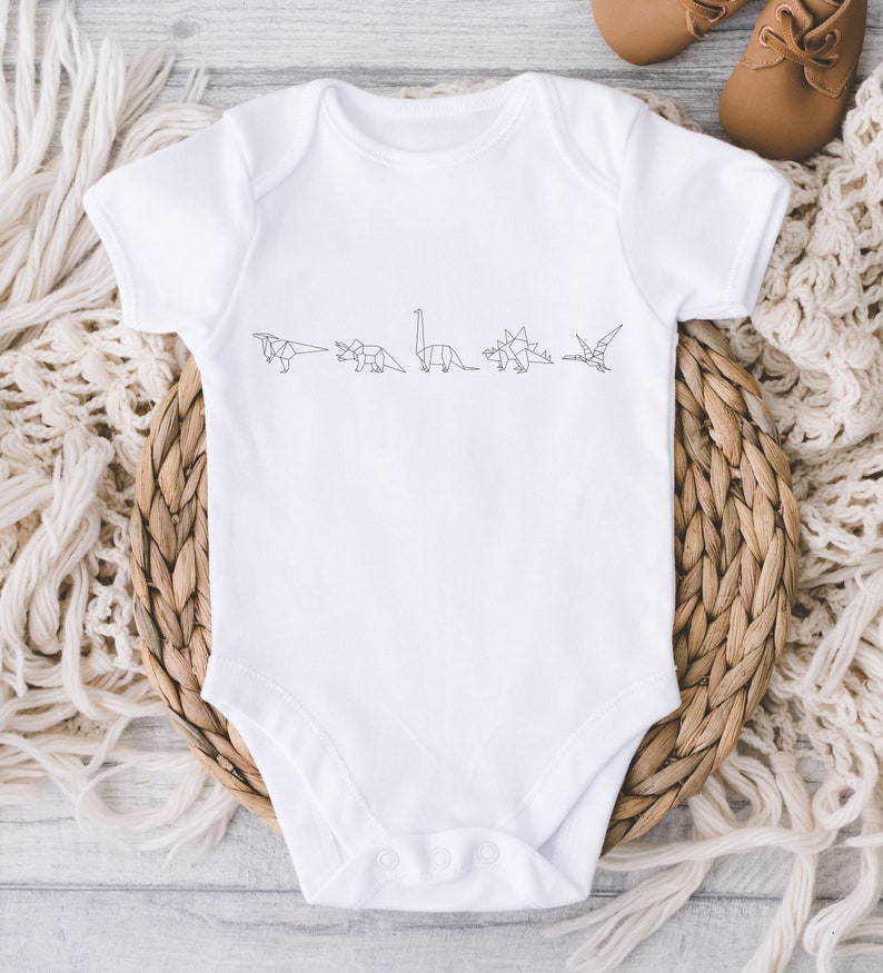 Dinosaur Baby ONESIES® Brand Bodysuit - Origami Bodysuit -dinosaur ...