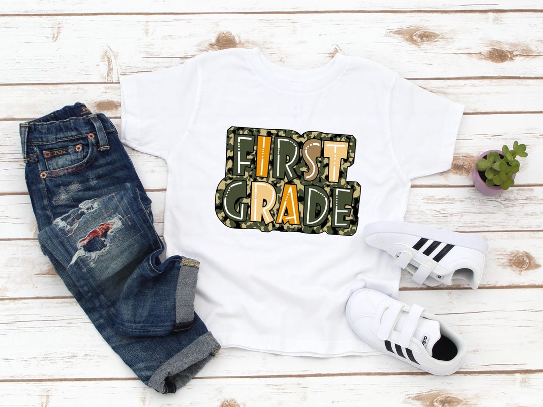 First Grade School Shirt - First Day of First Grade School Shirt - Cute ...