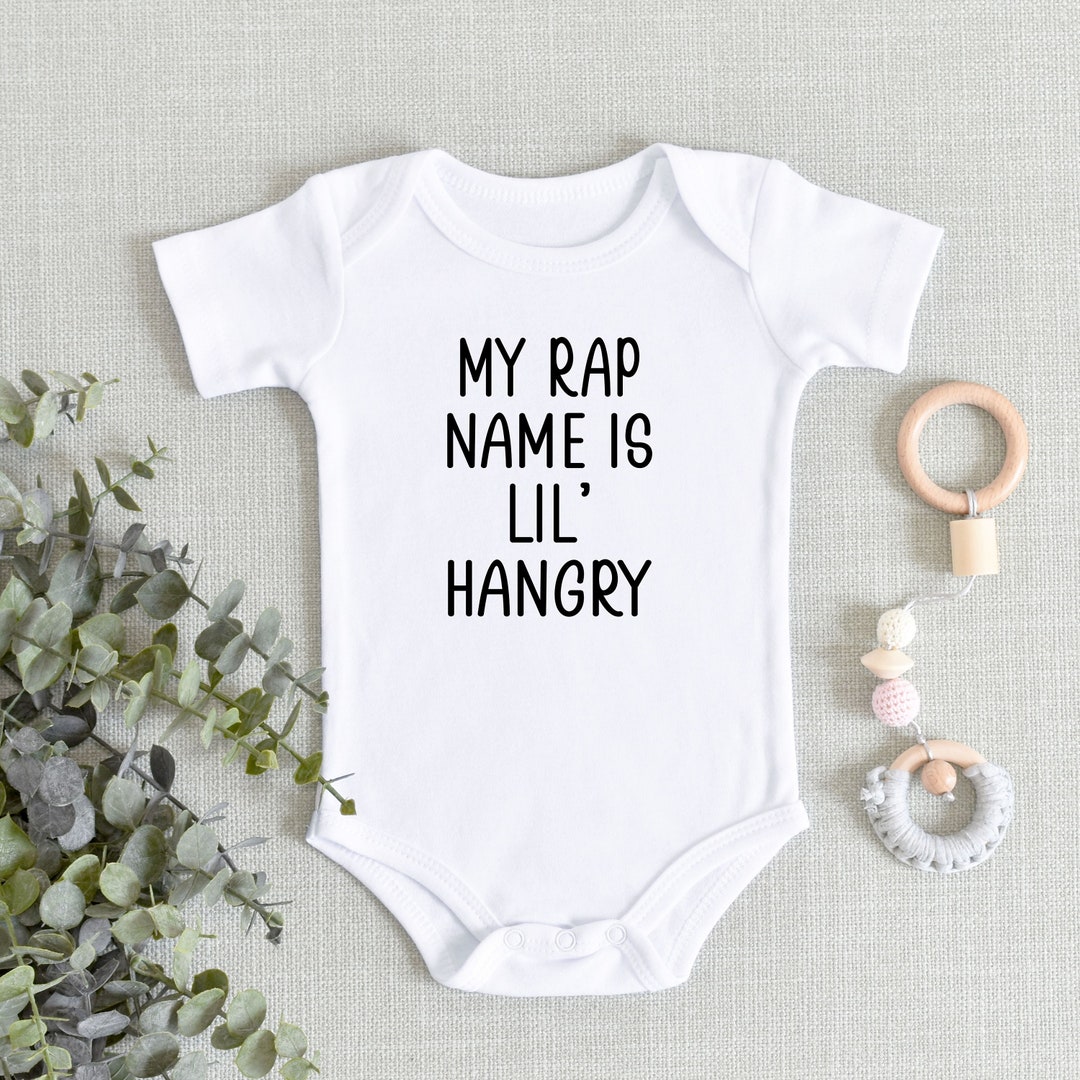 My Rap Name is Lil Hangry Baby ONESIES® Brand Bodysuit - Funny Rap Baby ...