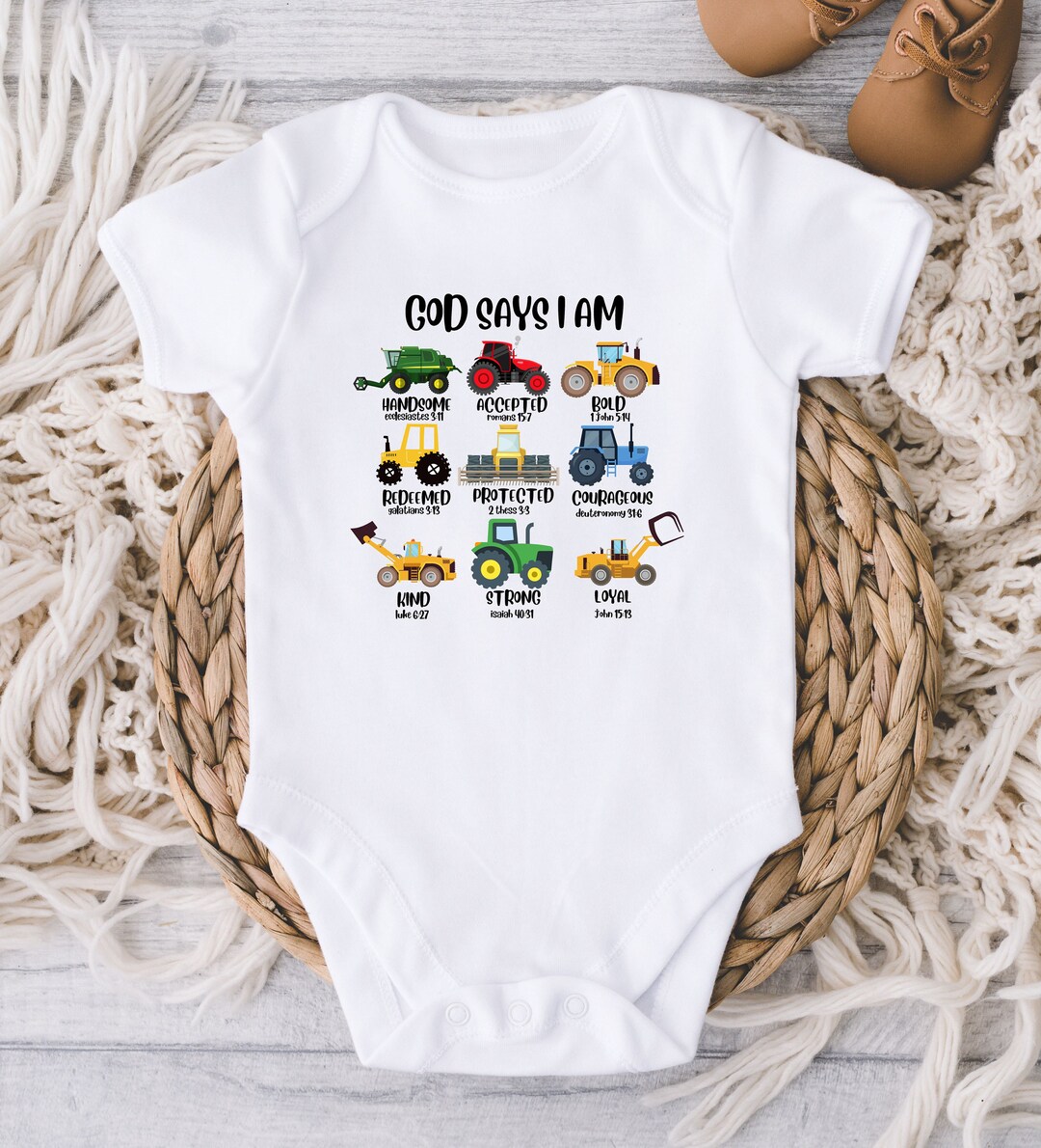 God Says I Am Baby ONESIES® Brand Bodysuit - Bible Verse Bodysuit ...