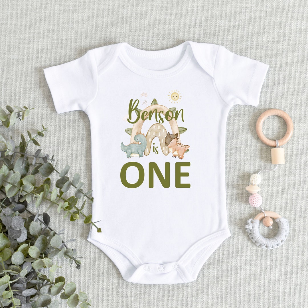 Dinosaur First Birthday Boy Onesie® Oneasaurus Baby First Birthday ...