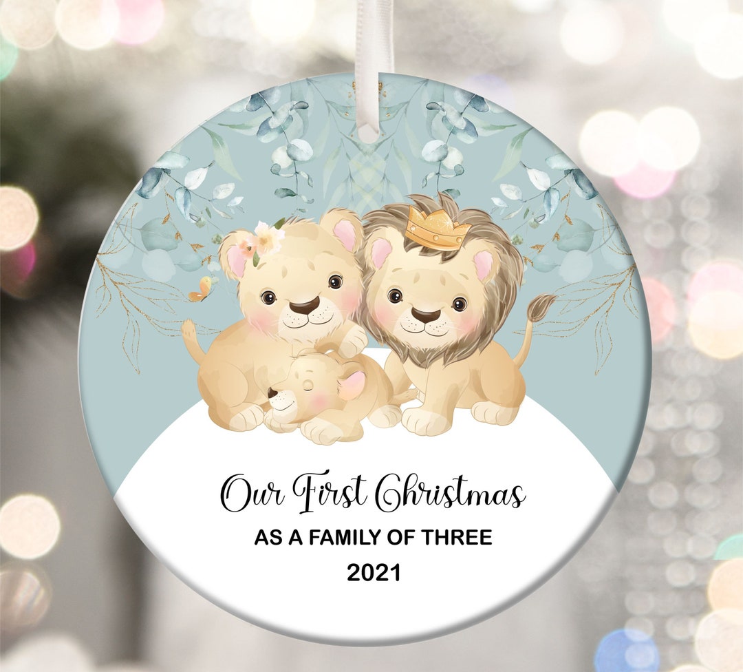 Our First Christmas as a Family of Three Ornament - First Christmas New ...