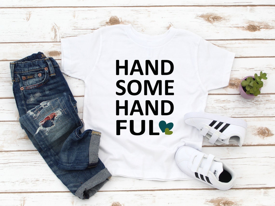 Cute Toddler Boy Shirt - Handsome Handful Boys Shirt - Handsome Boy ...
