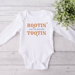 Rootin and Most Definitely Tootin Baby ONESIES® Brand Bodysuit - Cowboy ...
