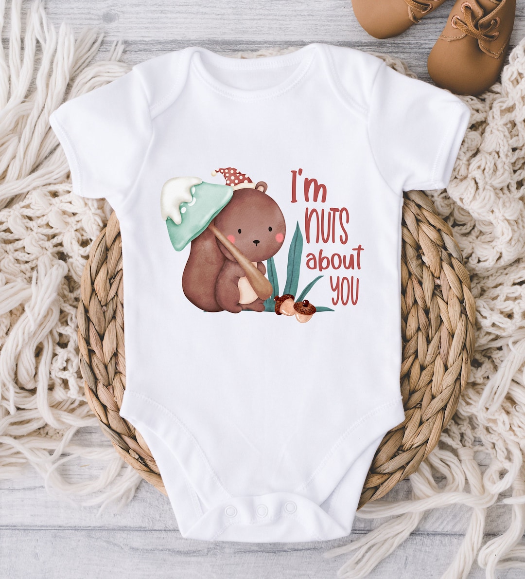 I'm Nuts About You Baby Onesie® Funny Valentines Day Bodysuit Cute ...