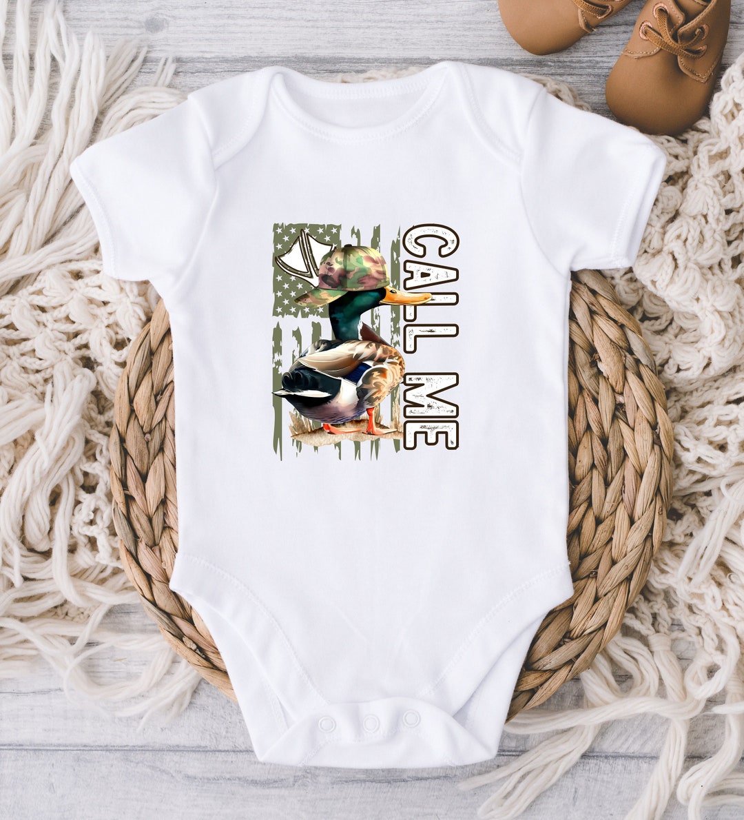 Call Me Duck Hunting Baby Onesies® Bodysuit Daddy's Hunting Buddy Funny ...