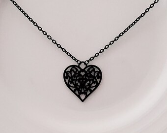 Gothic Black Heart | Etsy