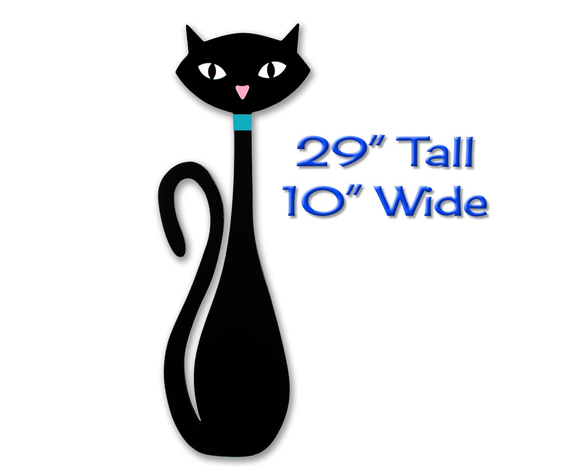 Mid Century Modern Cat Atomic Cat MCM Decor Retro Kitty | Etsy