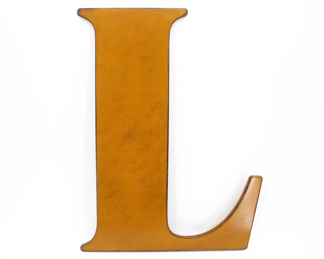 24" Distressed Wood Letter: Large Painted Wooden Initial - Etsy