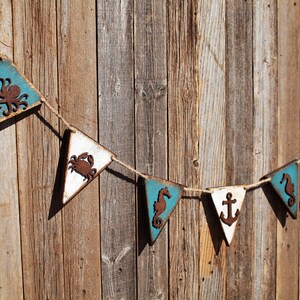 Beach Decor Banner Wall Hanging Wall Pennant Banner Nursery Decor Wood ...