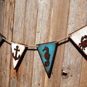 Beach Decor Banner Wall Hanging Wall Pennant Banner Nursery Decor Wood ...