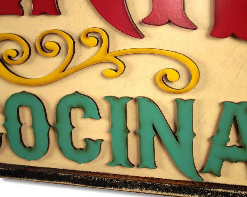 Kitchen Wall Decor Cocina Sign Bienvenidos Cocina Wood Kitchen | Etsy