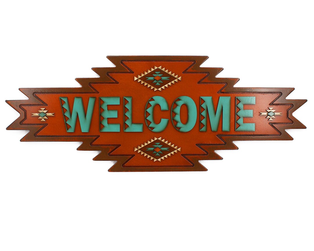 Rustic Southwestern Welcome Sign: Rustic Western Decor - Etsy