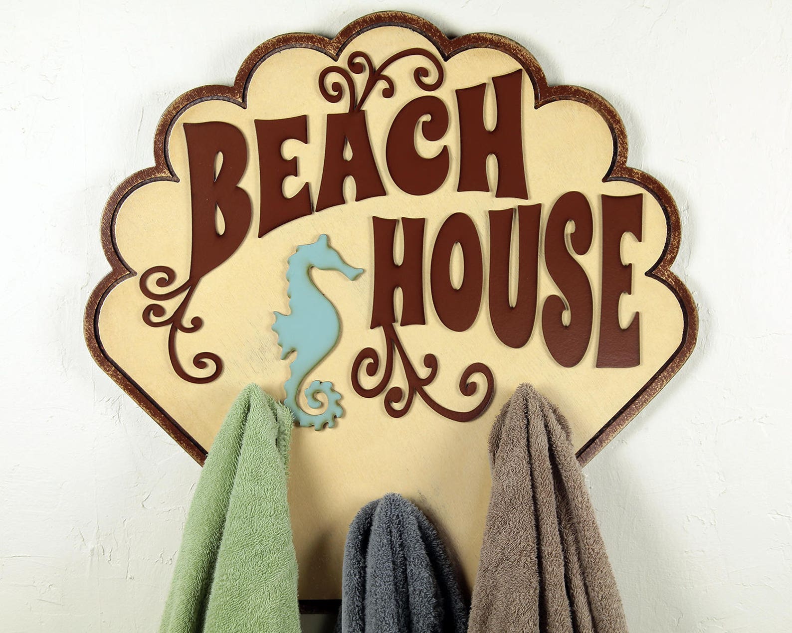 Beach Towel Rack Beach Bathroom Decor Beach Wall Art Ocean | Etsy