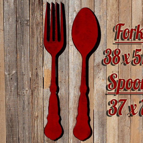 Fork Spoon Dining Room Sign Farmhouse Sign Decor Farmhouse - Etsy