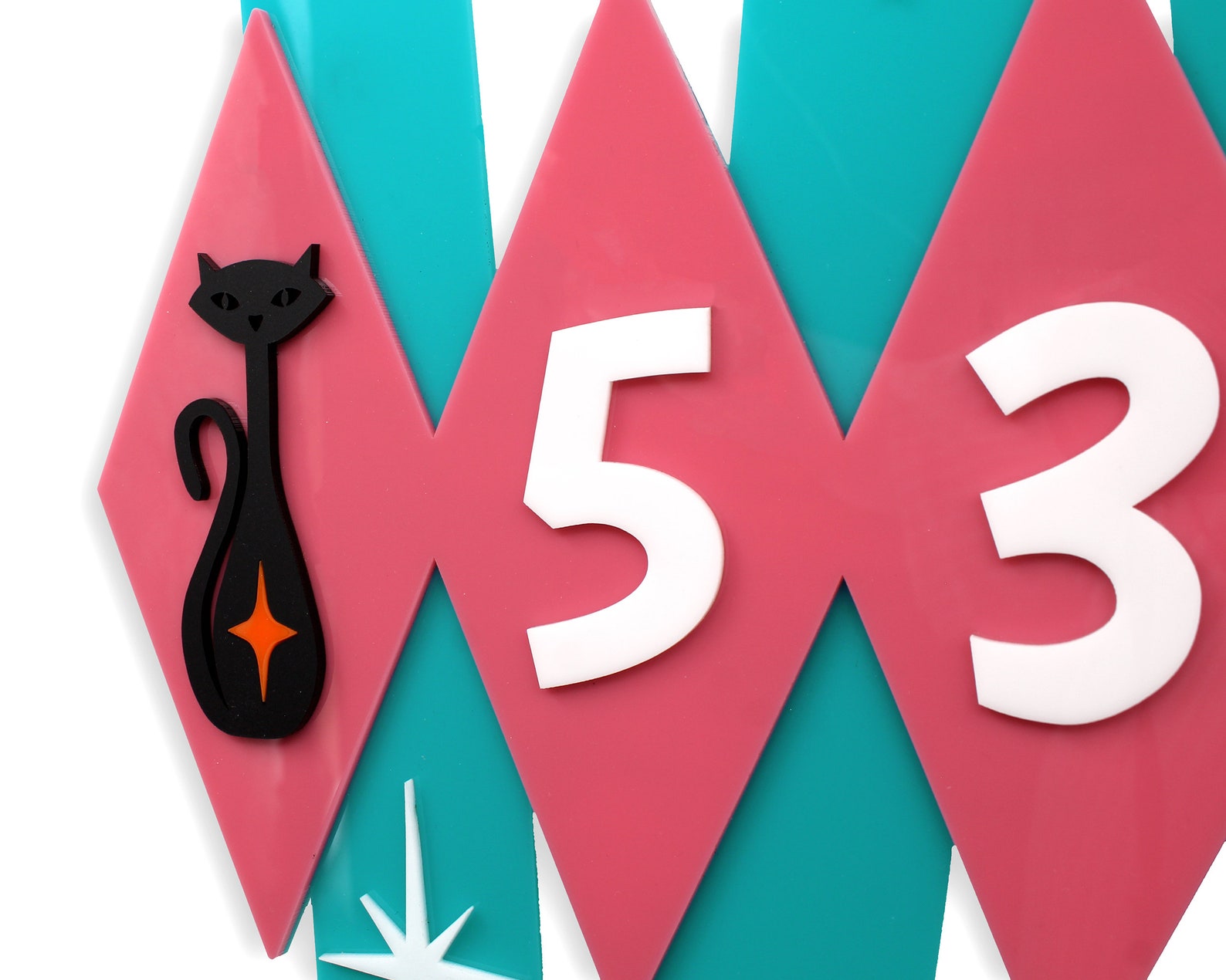 MCM House Address Sign Custom House Address Mid Century - Etsy