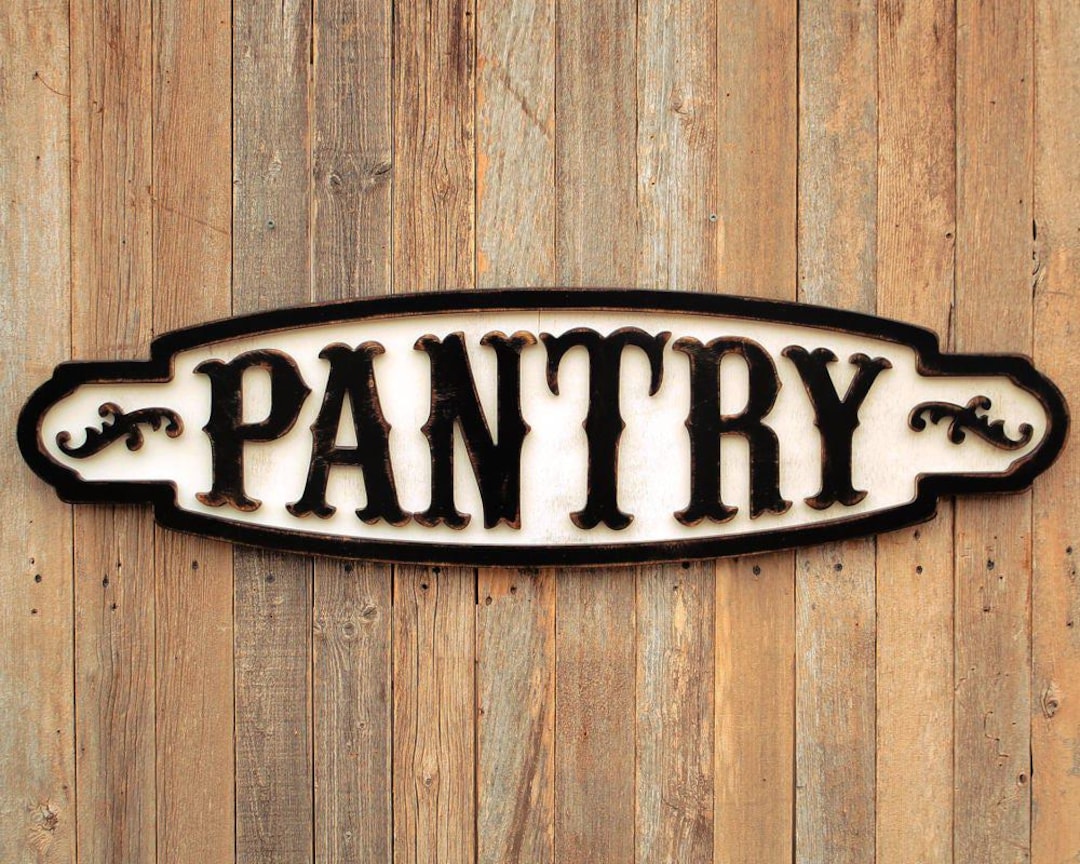 Kitchen Wall Decor Rustic Pantry Sign Vintage Pantry Sign Large Pantry ...