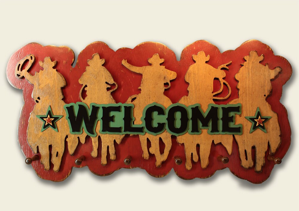 Western Welcome Sign Western Decor Cowboy Decor Cowboy Coat | Etsy